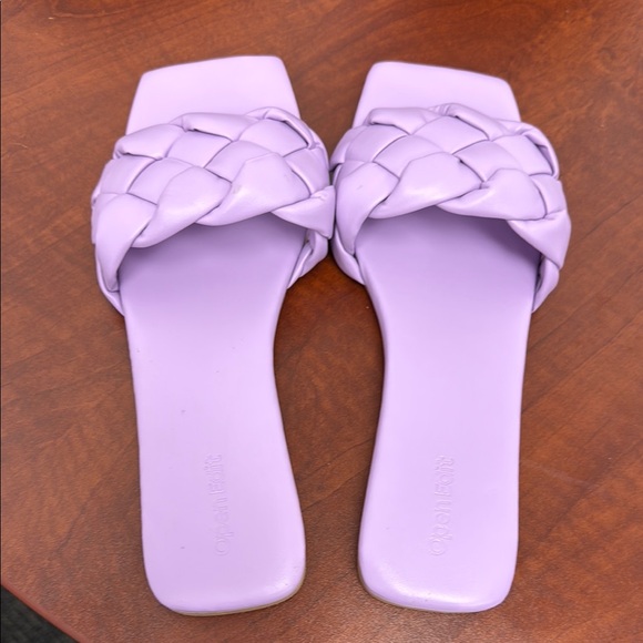 Open Ediit | Shoes | Purple Braided Flats With Xstrap Design | Poshmark